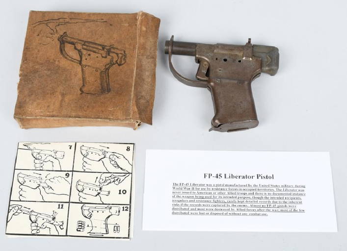Wwii Us Liberator Pistol / Fp 45 W/ Original Box