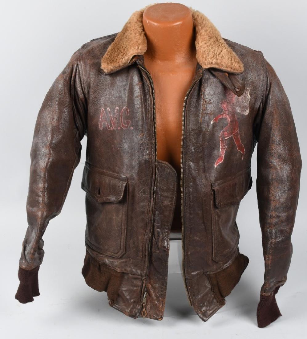 WWII US HELL'S ANGELS / AVG PAINTED FLIGHT JACKET