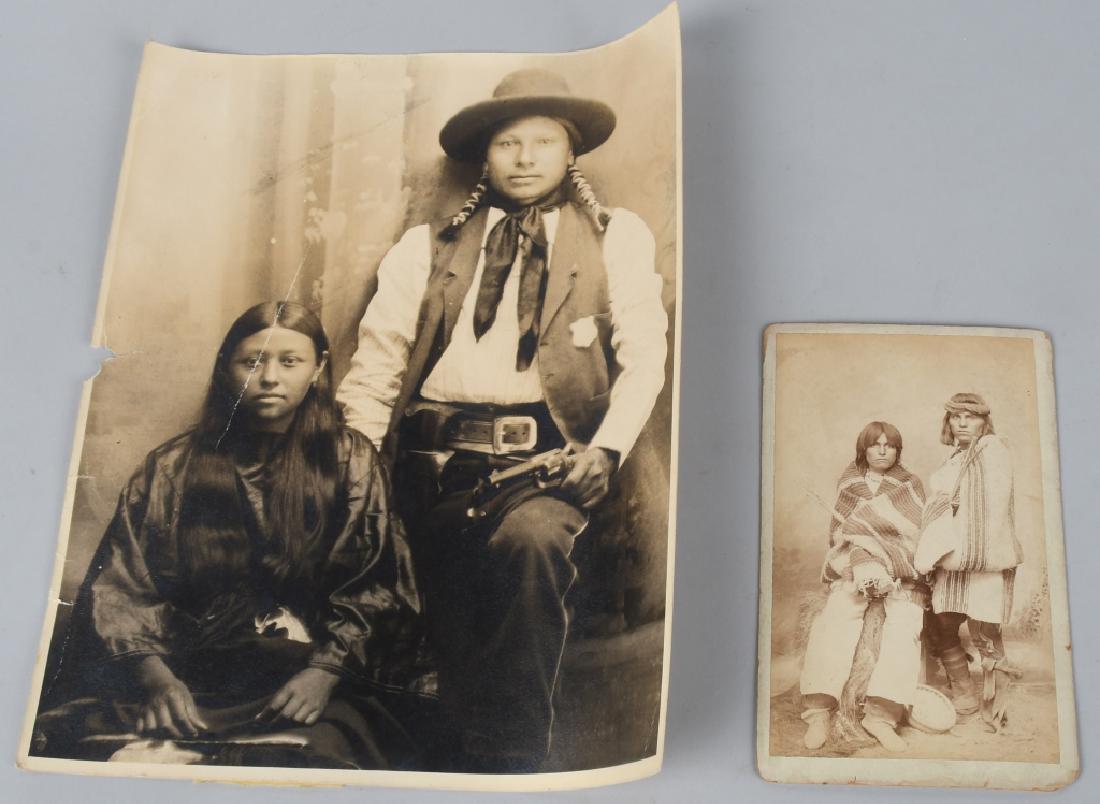APACHE INDIAN WARRIOR & SQUAW WITH WEAPONS CABINET