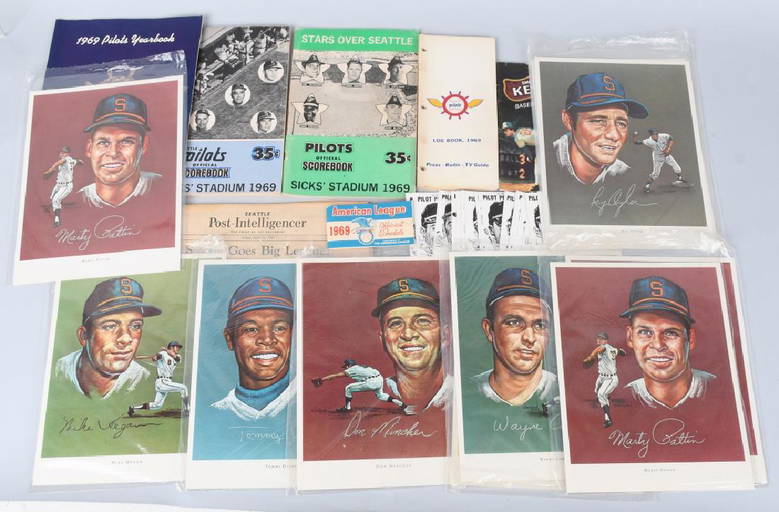 1969 Seattle Pilots Programs, Cards, & More
