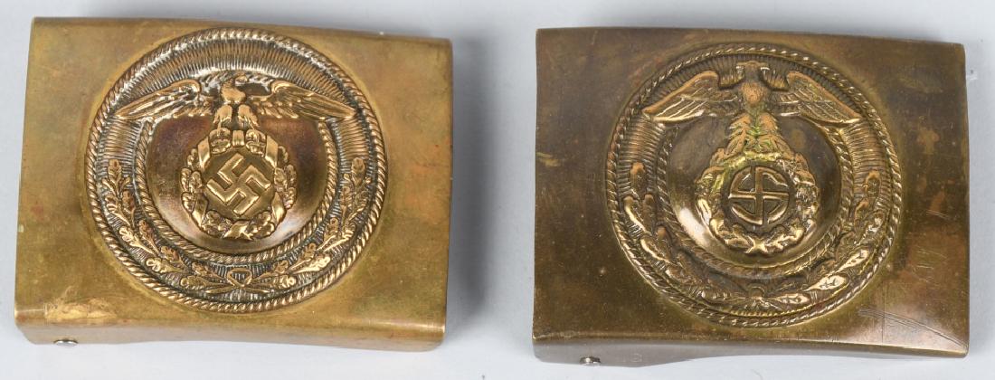 2 WWII NAZI GERMAN BELT SA BELT BUCKLES