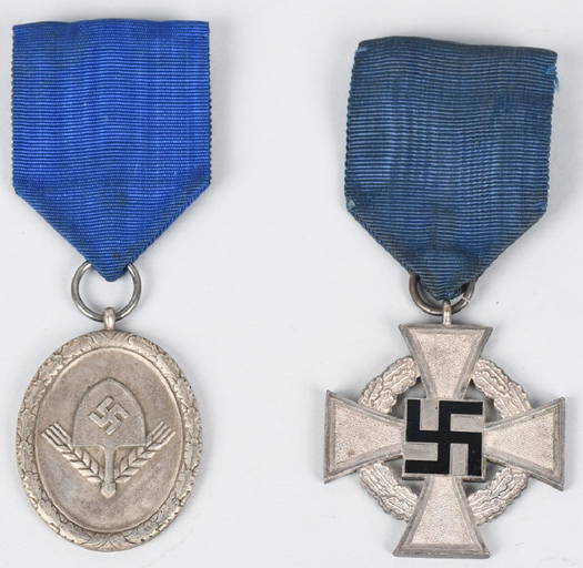 Wwii Nazi German Faithful Service Cross Rad Medal