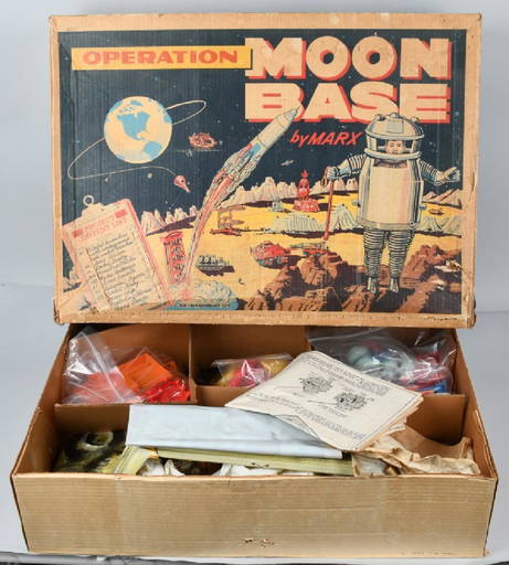 1962 Marx Operation Moon Base Playset W/box