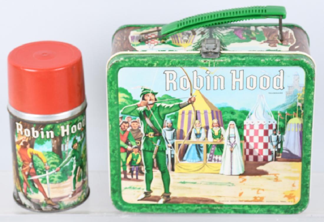 1956 ROBIN HOOD LUNCH BOX w/ THERMOS