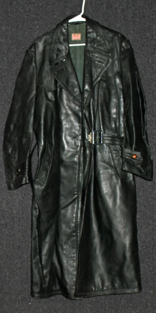 WWII NAZI GERMAN SS GREEN LEATHER GREATCOAT - May 11, 2019 | Milestone ...