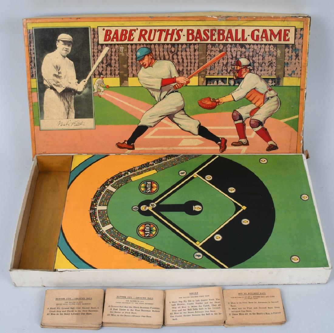 1936 Babe Ruth's Baseball Game By Milton Bradley