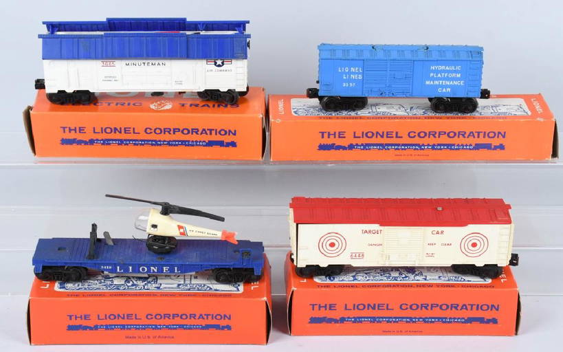 4 Lionel Animated Cars W/ Boxes