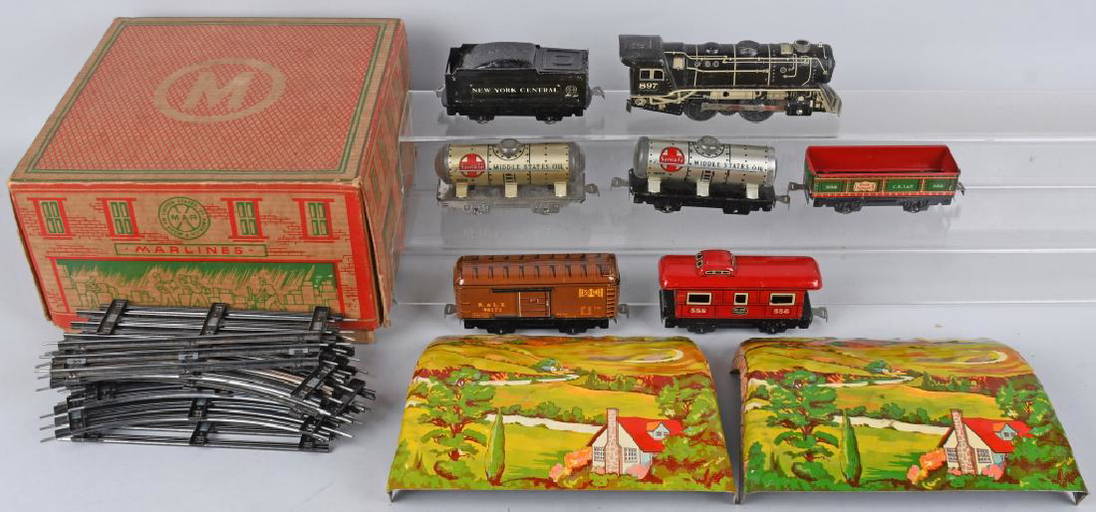 Marx Pre War Marlines Streamline Train Set W/ Box