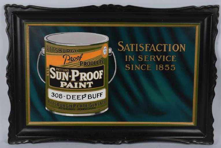 Pittsburg Sun Proof Paint Tin Advertising Sign
