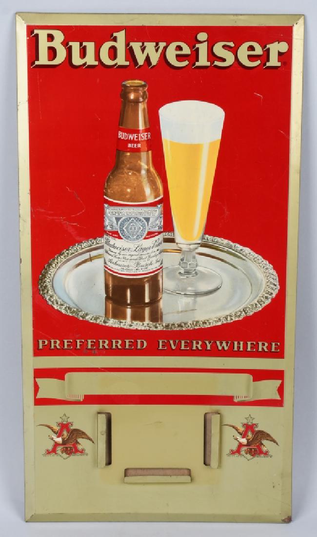 Budweiser Beer Tin Calendar Sign