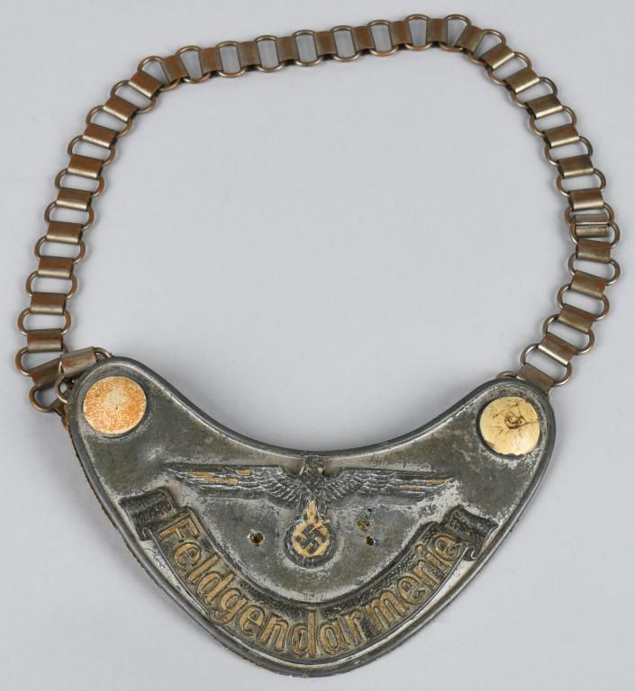 WWII NAZI GERMAN FELDGENDARMERIE POLICE GORGET - Oct 05, 2019 ...