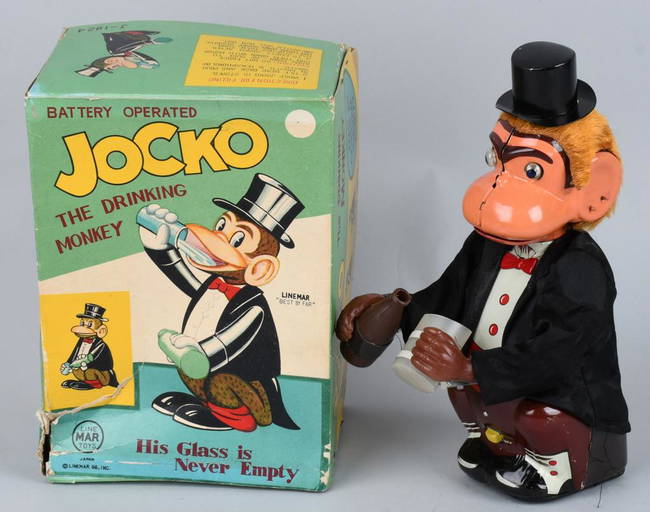Jocko Driking Monkey Battery Op W/ Box