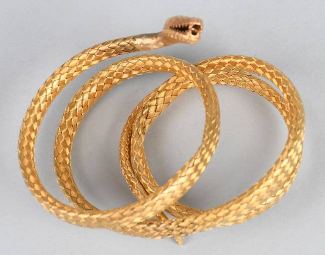 15k Gold Snake Wrap Bracelet