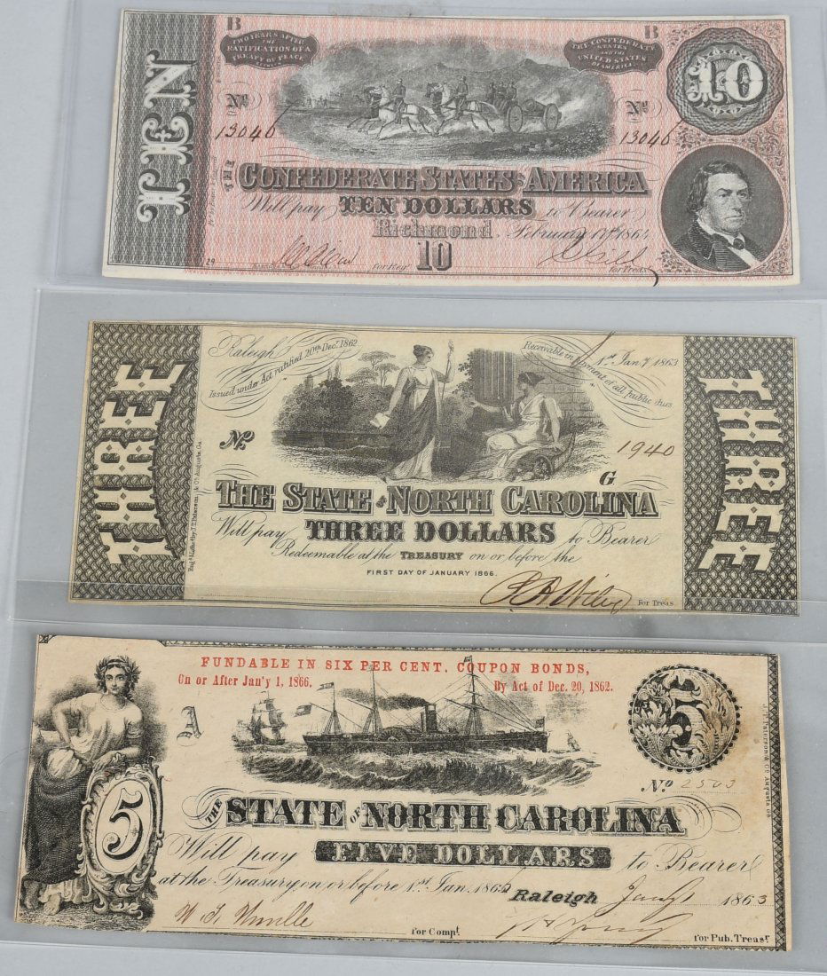 3- CIVIL WAR CONFEDERATE BANK NOTES - Dec 07, 2019 | Milestone Auctions ...