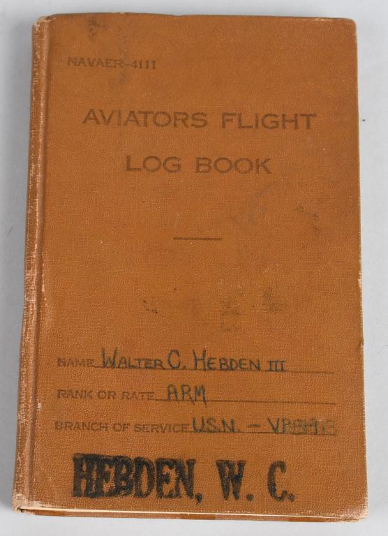 WWII US NAVY FLIGHT LOG BOOK WITH COMBAT ENTRIES - Dec 21, 2019 ...
