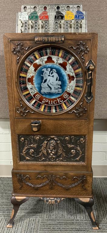 CAILLE 1899 PUCK 5 CENT UPRIGHT SLOT MACHINE - Jan 04, 2020 | Milestone ...