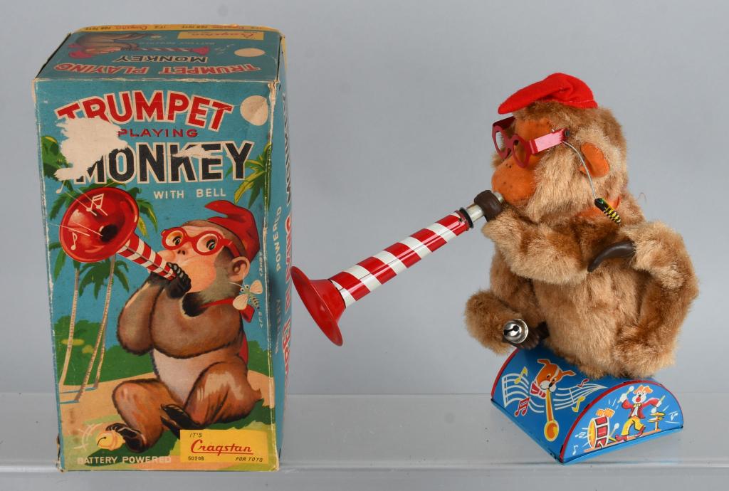 Japan battery op Trumpet Playing Monkey w/ Box - Jan 11, 2020 ...