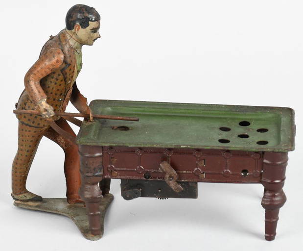 German Gunthermann Tin Windup Pool Player