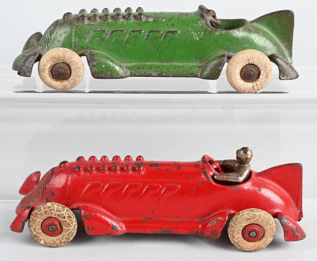 2 A.c. Williams 1920's 30's Cast Iron Race Cars