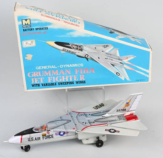 Metro Battery Op Grumman F111a Jet Fighter W/ Box