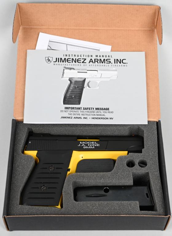 BOXED JIMENEZ ARMS MODEL J A NINE PISTOL - Mar 28, 2020 | Milestone ...