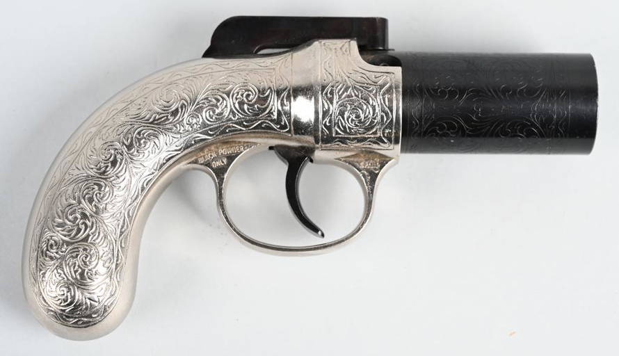 Ornate .22 Caliber Pepperbox Revolver