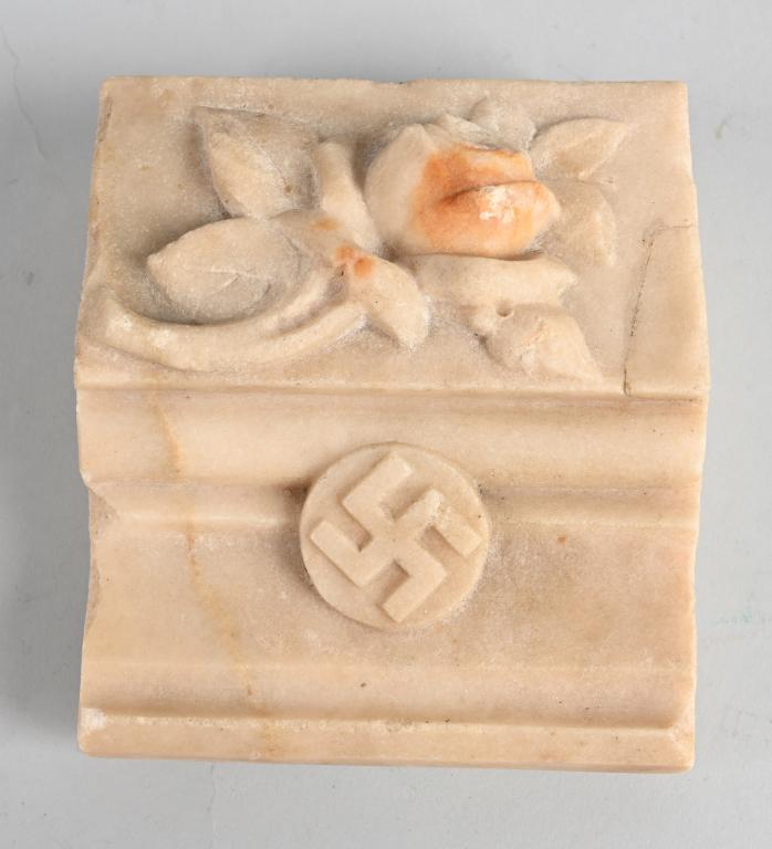 WWII NAZI GERMAN MARBLE CARVING W/ SWASTIKA - May 09, 2020 | Milestone ...