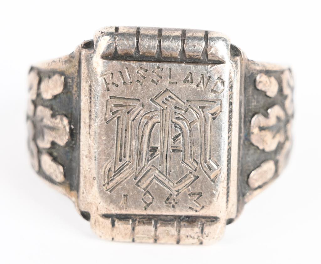 WWII NAZI GERMAN RING RUSSLAND LAH ADOLF HITLER | Barnebys