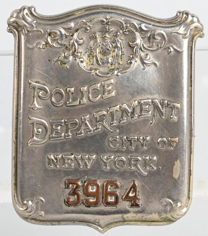 Early City Of New York Potsy Police Badge #3964