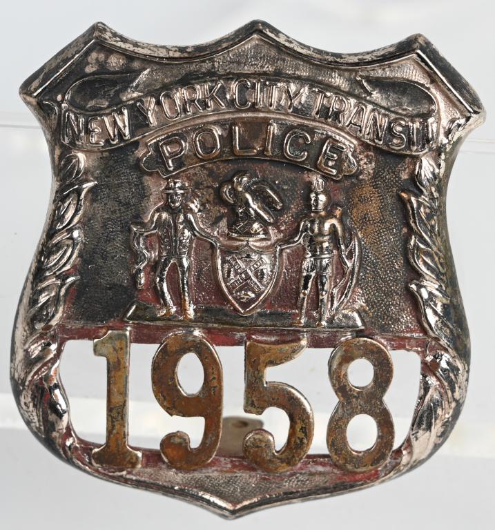 Early New York City Transit Police Badge # 1958