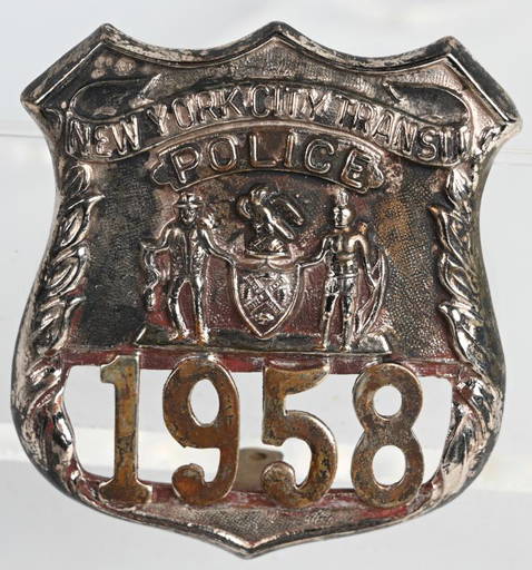 Early New York City Transit Police Badge # 1958