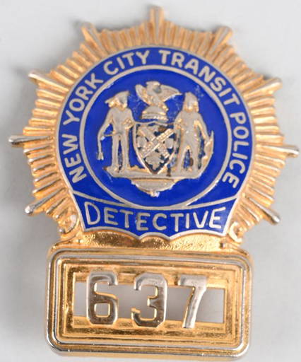 Nyc Transit Police Shield New York NYPD Transit Police Officer # 255
