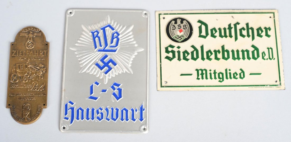 3 WWII NAZI GERMAN METAL SIGNS - Jun 20, 2020 | Milestone Auctions in OH