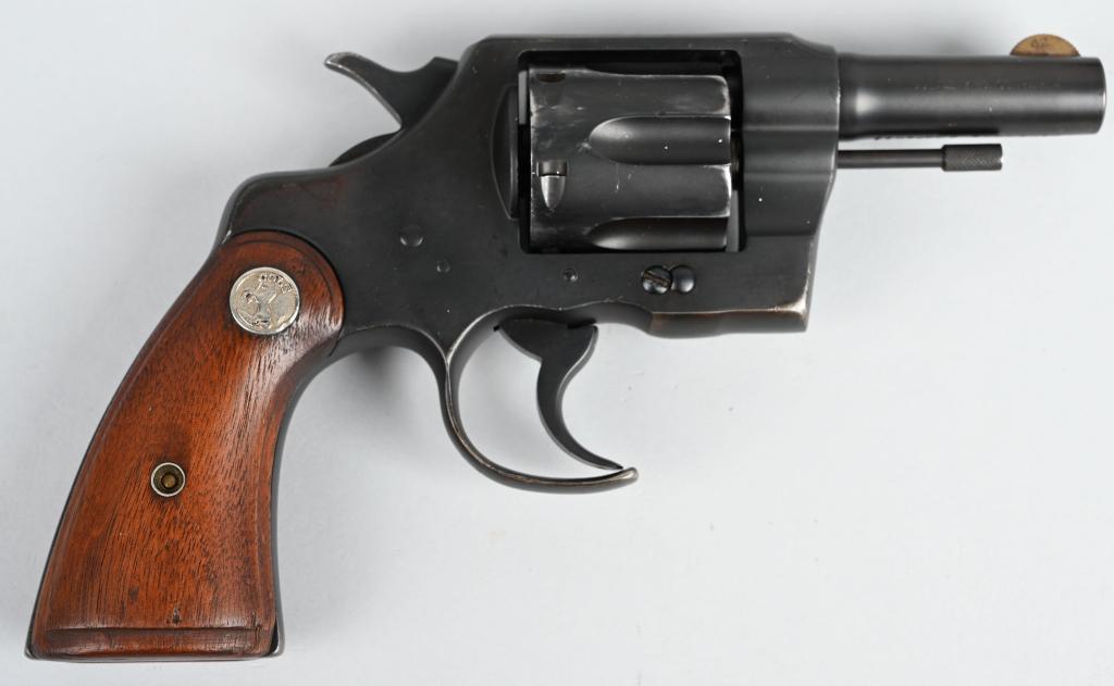 Fitz Cut Navy Id'ed Colt Official Police Revolver