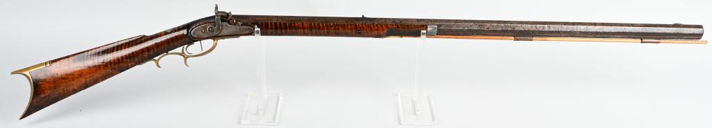 J. Vincent Signed Half Stock Percussion Rifle