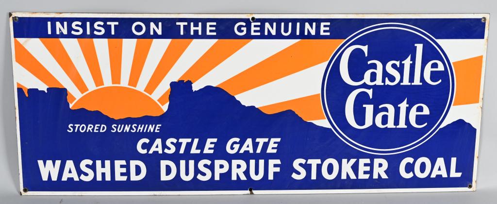 Castle Gate Stoker Coal Porcelain Sign