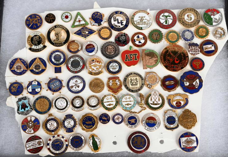70+ Vintage Union Pins