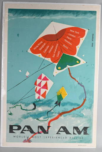 Vintage Pan Am Airlines Travel Poster