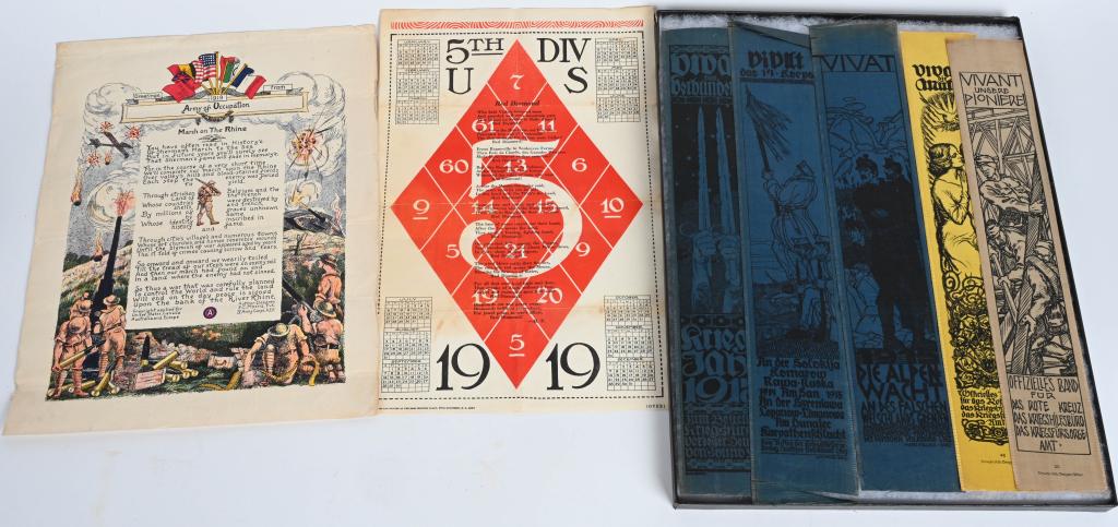 Ww1 Us Army Ephemera & Austrian Vivat Ribbons Wwi