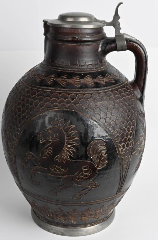 Massive Wwii Nazi German Beer Stein W/ Swastika