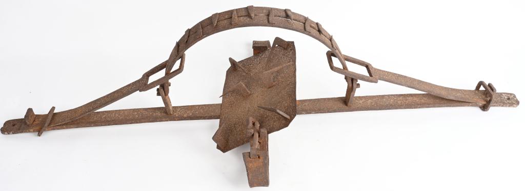 Huge 18th Century Hand Forged Man Trap
