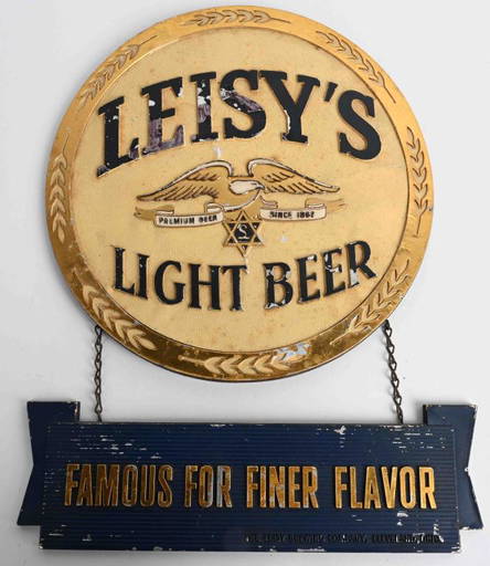 Leisy's Light Beer Sign W/ Hanger