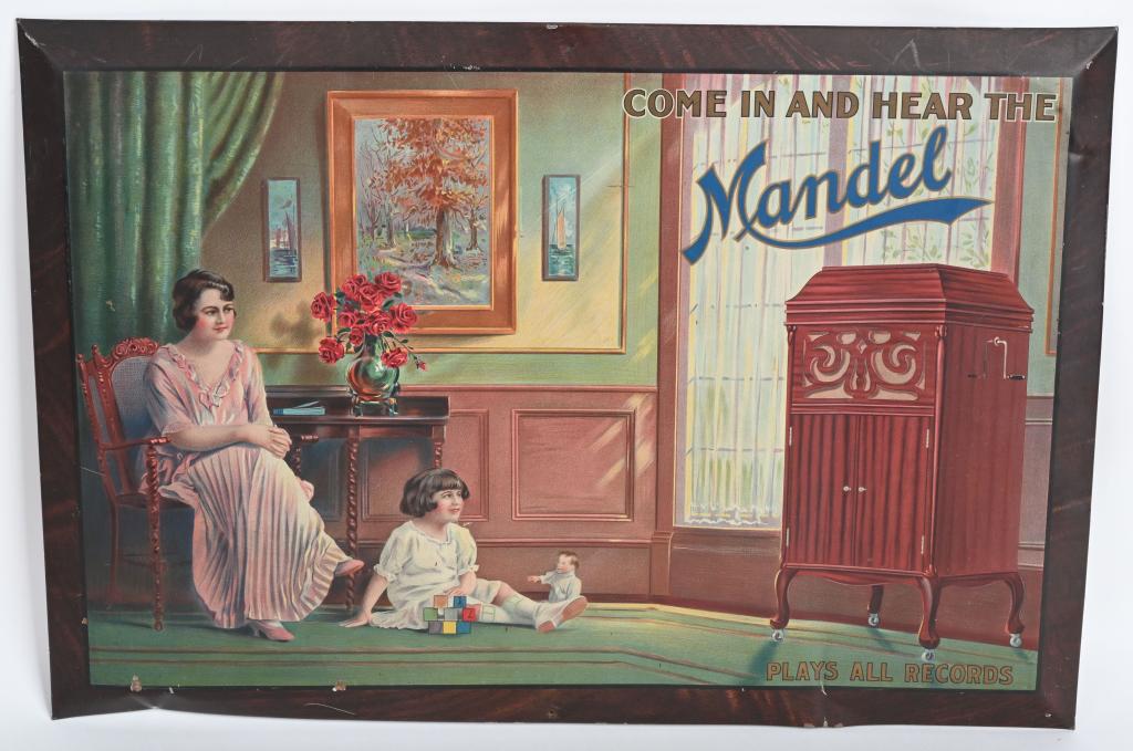 MANDEL PHONOGRAPH TIN SIGN - Feb 20, 2021 | Milestone Auctions in OH