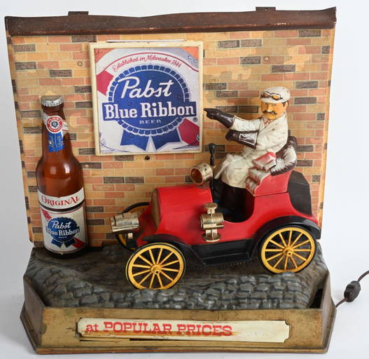 Pabst Blue Ribbon Moving Car Countertop Display