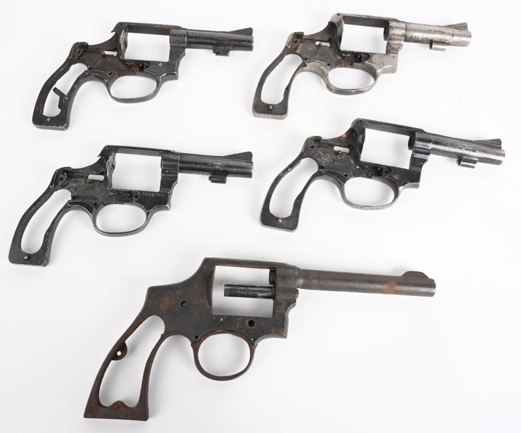 Lot (5) Double Action Revolver Frames & Barrels