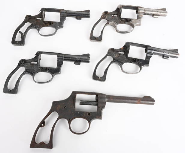 Lot (5) Double Action Revolver Frames & Barrels