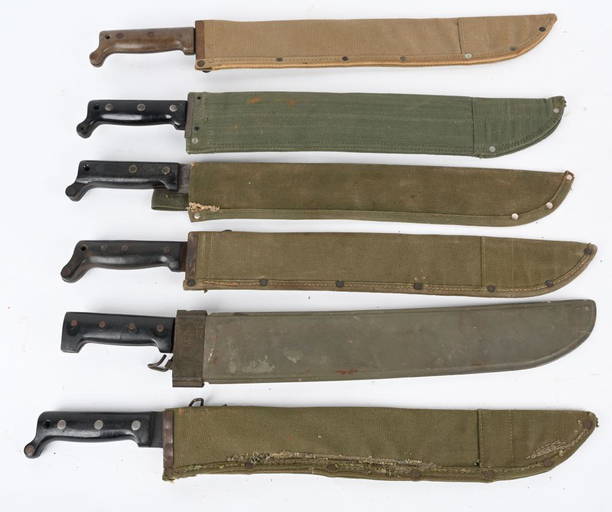 Wwii Us Army Usmc Machete Lot Of 6 Ww2 Marine Corp