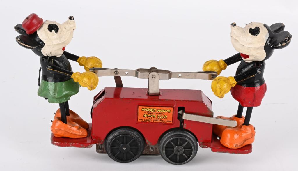 Lionel #1100 Mickey Mouse Hand Car - Apr 10, 2021 | Route 32 Auctions in IN