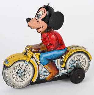 Rare Linemar Mickey Mouse Motorcycle: Nette