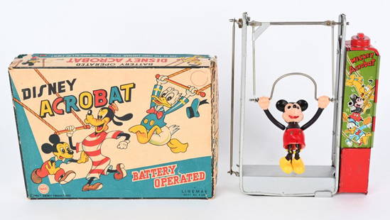 Toy Grouping Including 1). Mickey Mouse Acrobat, W